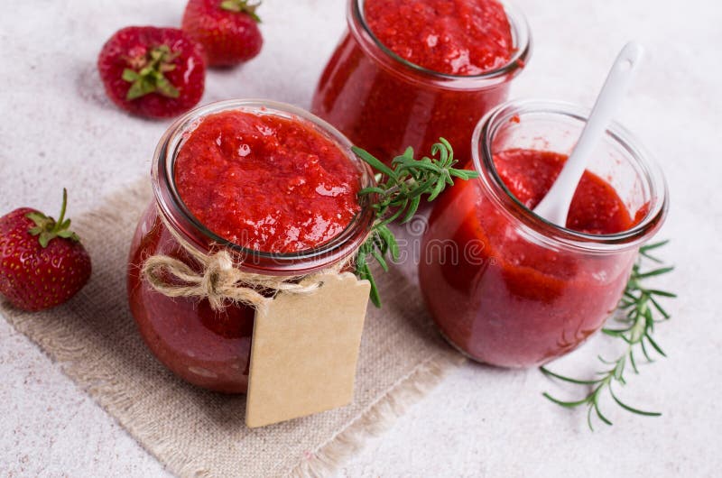 Red strawberry jam stock image. Image of jelly, natural - 121388051