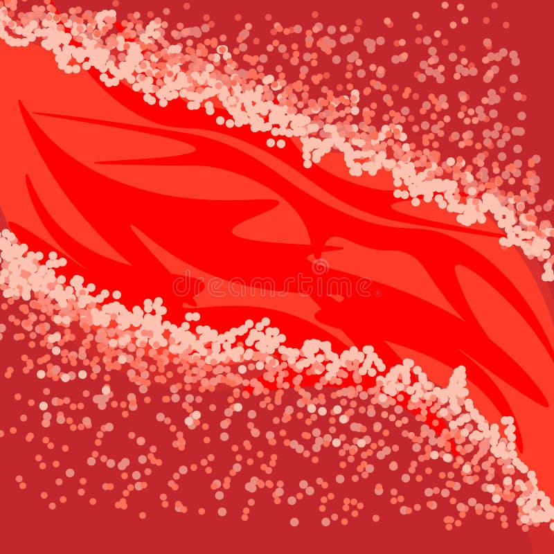 Red Stream with Foamy Banks Stock Vector - Illustration of decor ...