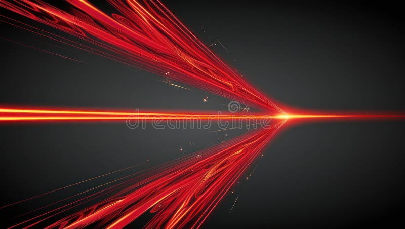 A Red Stream of Light Rushing To Infinity. Stock Photo - Image of force ...