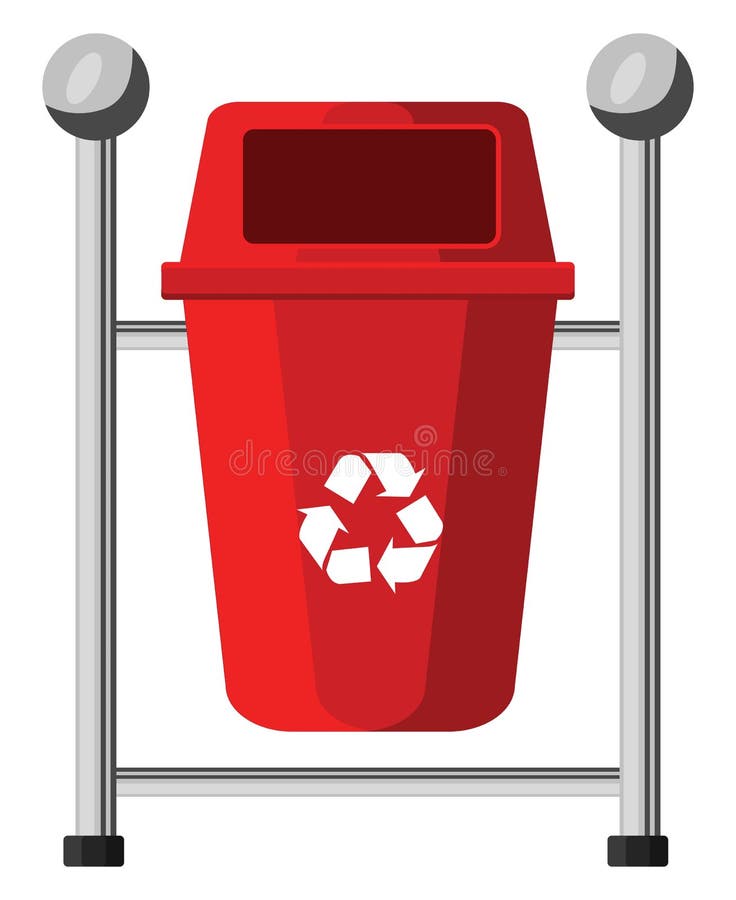 Street Dustbin Icon, Cartoon Style Stock Vector - Illustration of ...