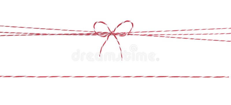 Red String with Bow,decoration Rope Isolated. Stock Image - Image of ...