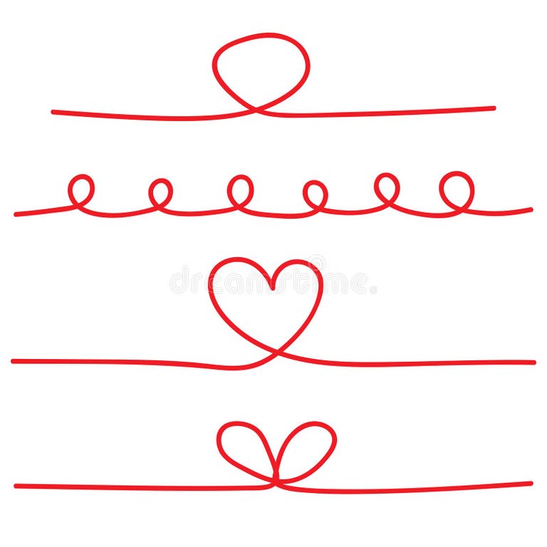 Red String Ribbons Set Icon Stock Vector - Illustration of poster ...