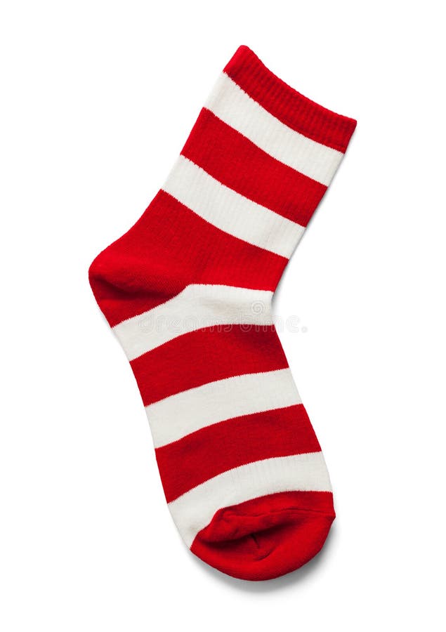 Red Stripe Sock stock photo. Image of fashion, large - 153391060