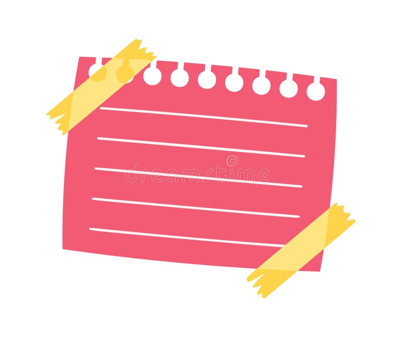 Red Striped Memo Sticker Design Stock Vector - Illustration of sticky ...