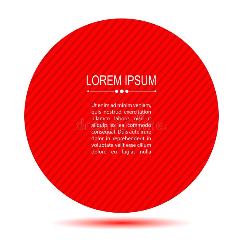 Red striped round frame stock vector. Illustration of monochrome - 79247483