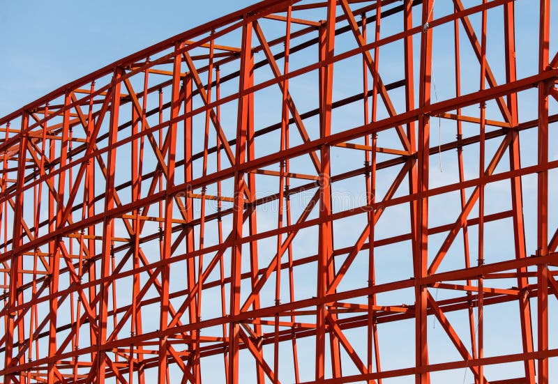 390 Red Roller Coaster Blue Sky Background Stock Photos - Free ...