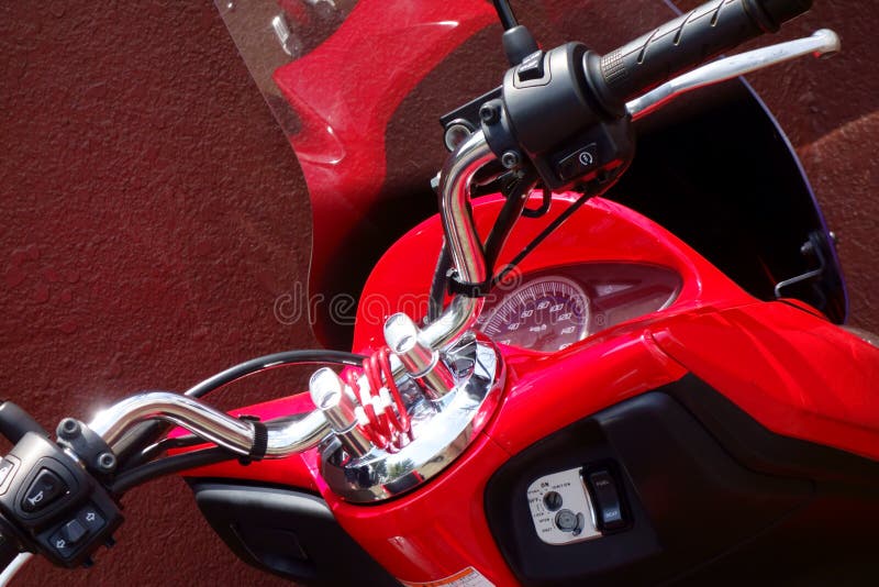 Bike Instrument Panel and Handle Stock Photo - Image of power ...