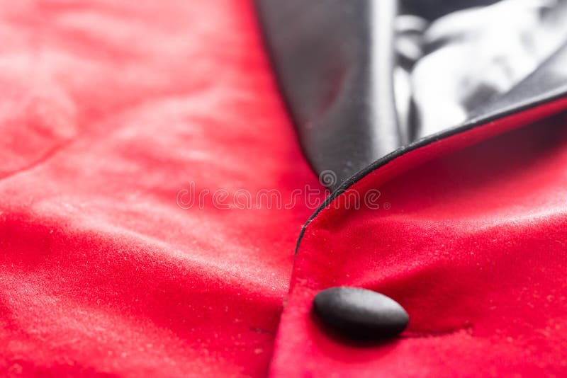 Red Stylish Jacket with Buttons, Background. Stylish Clothes, Macro ...