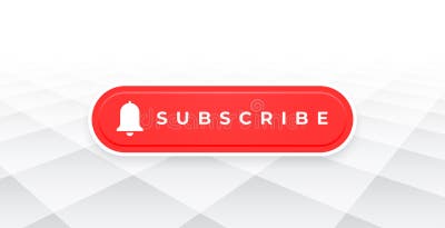 Red Subscribe Button Follow or Like Channel Stock Illustration ...