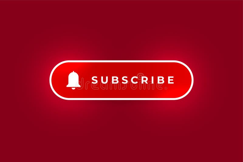 Red Subscribe Button Icon for Web App Stock Illustration - Illustration ...