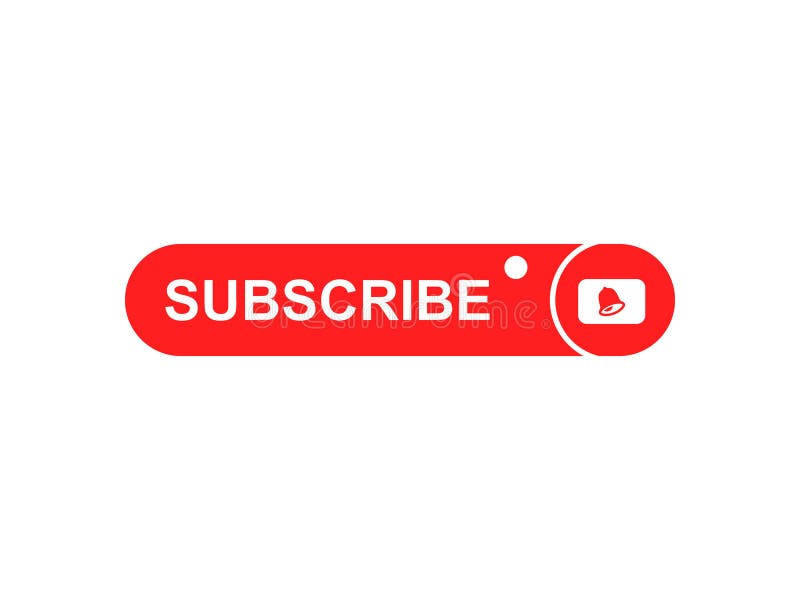 Red subscribe button stock vector. Illustration of flat - 327374407
