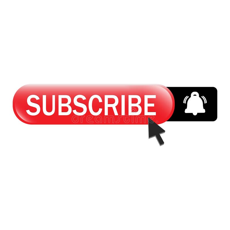 YouTube Channel Logo Info with Red Subscribe Button, Cursor Arrow and ...