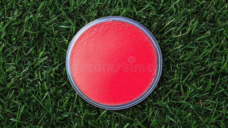 A Red Substance in a Clear Plastic Container. Stock Image - Image of ...