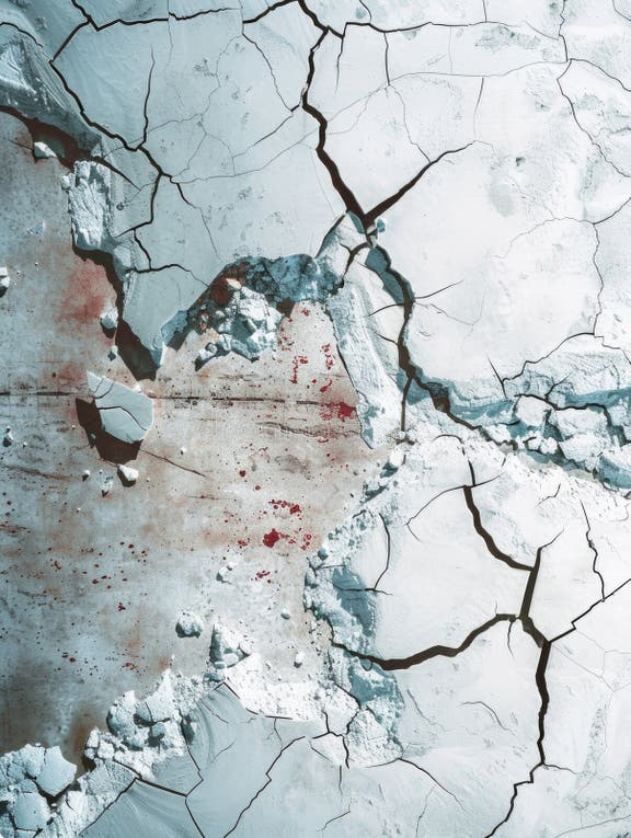 Red Substance on Ice stock image. Image of lake, zero - 376920747