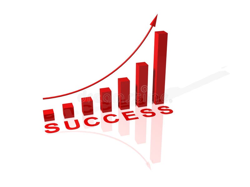 Red success diagram stock illustration. Illustration of winner - 5359074