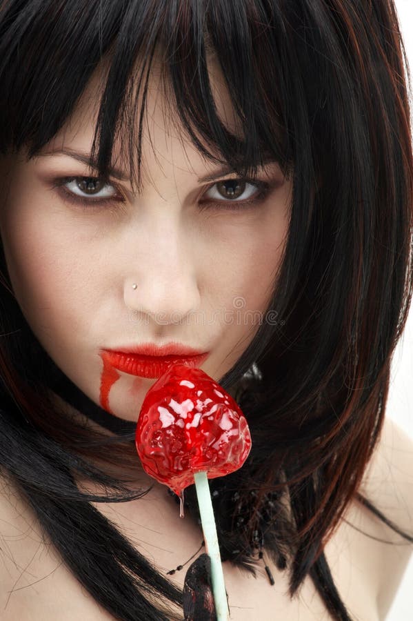 Red sucker stock image. Image of delicious, glam, caramel - 3644995