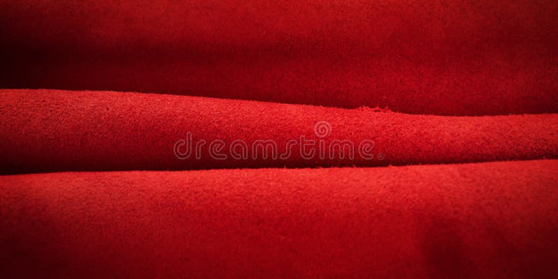 Red Suede Folded. Suede As a Background with Lighting in the Center ...