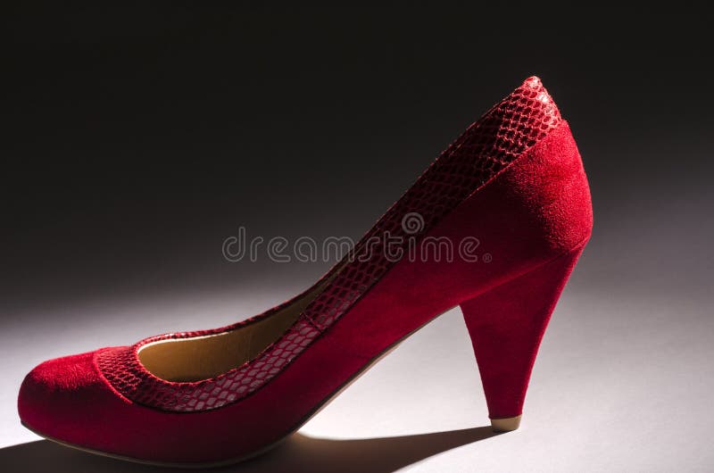 Red Suede Pumps #2 stock image. Image of fashion, heels - 33071315