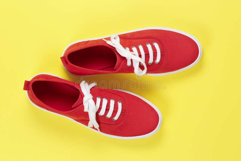 Red suede shoes stock image. Image of pair, style, laces - 115579349
