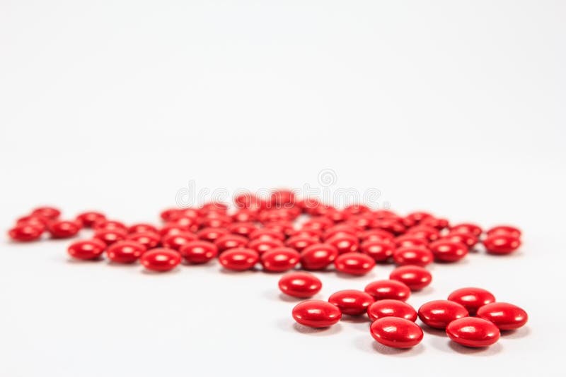Red Sugar Coat Tablets No.1 Stock Image - Image of vitamin, drug: 54638905