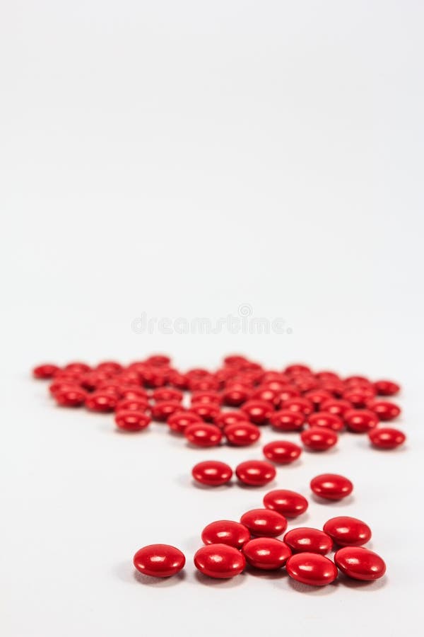 Red Sugar Coat Tablets No.2 Stock Photo - Image of pharmaceutical ...