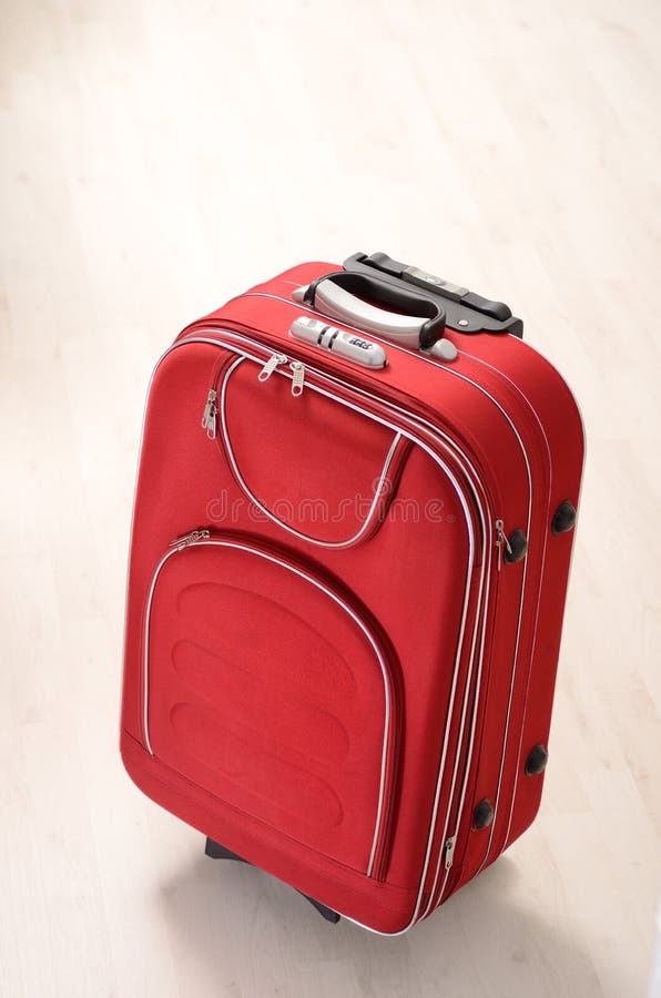 Red Suitcase stock image. Image of departure, trip, flight - 52351433