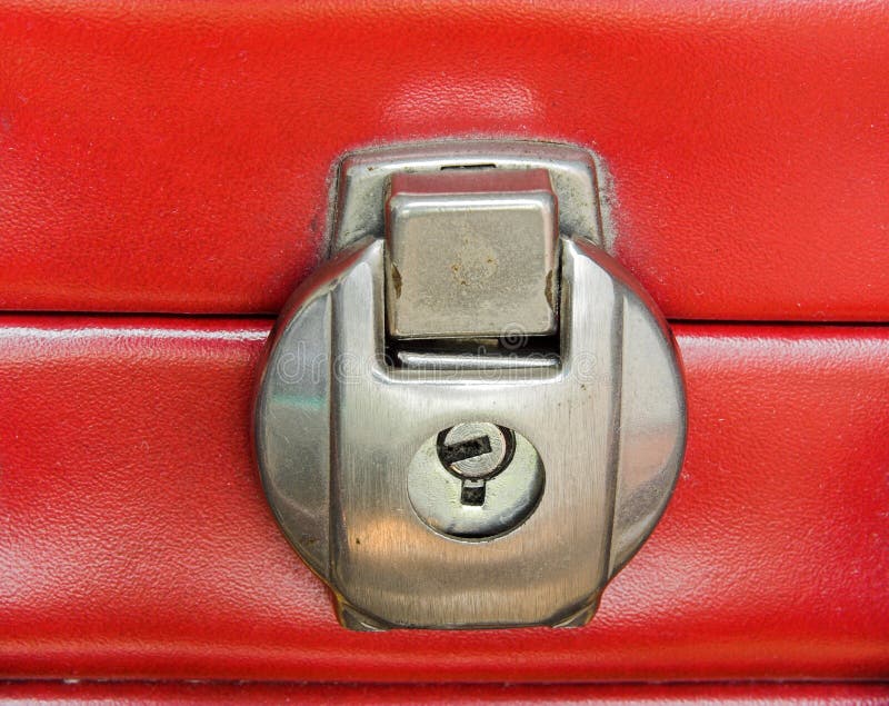 Red suitecase lock stock photo. Image of cargo, style - 2218882