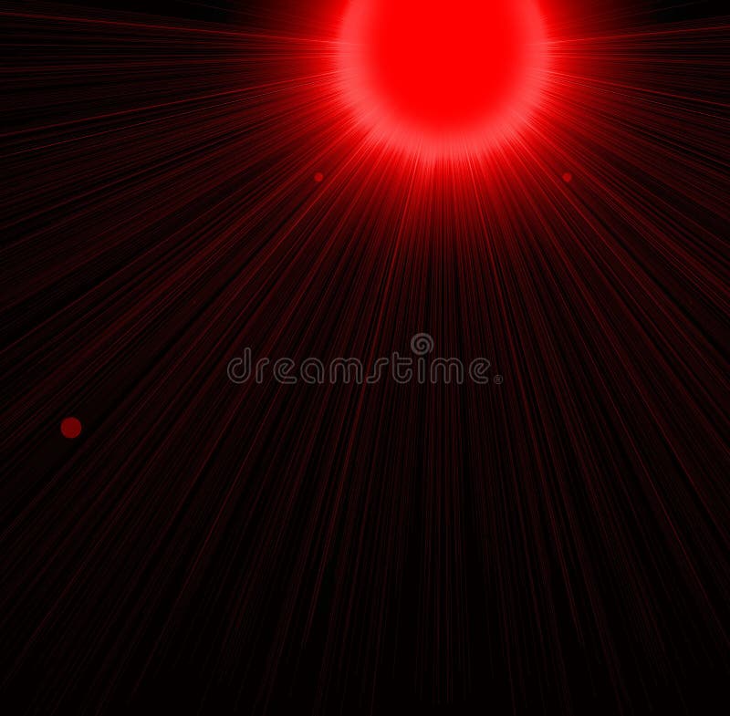 Red sun blocks the light stock illustration. Illustration of dark ...