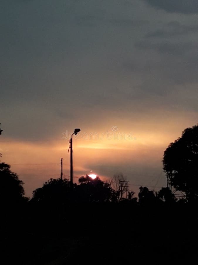 Red Sun clouds sky sunset stock photo. Image of sunset - 182476136