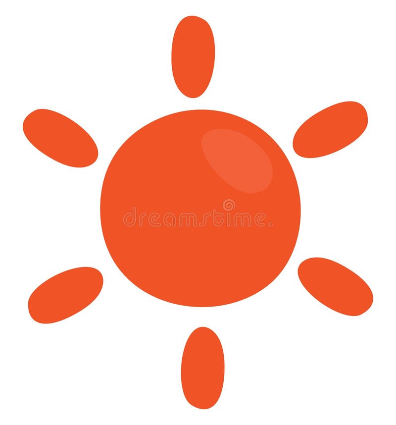 Red sun, icon stock vector. Illustration of wallpaper - 260370543