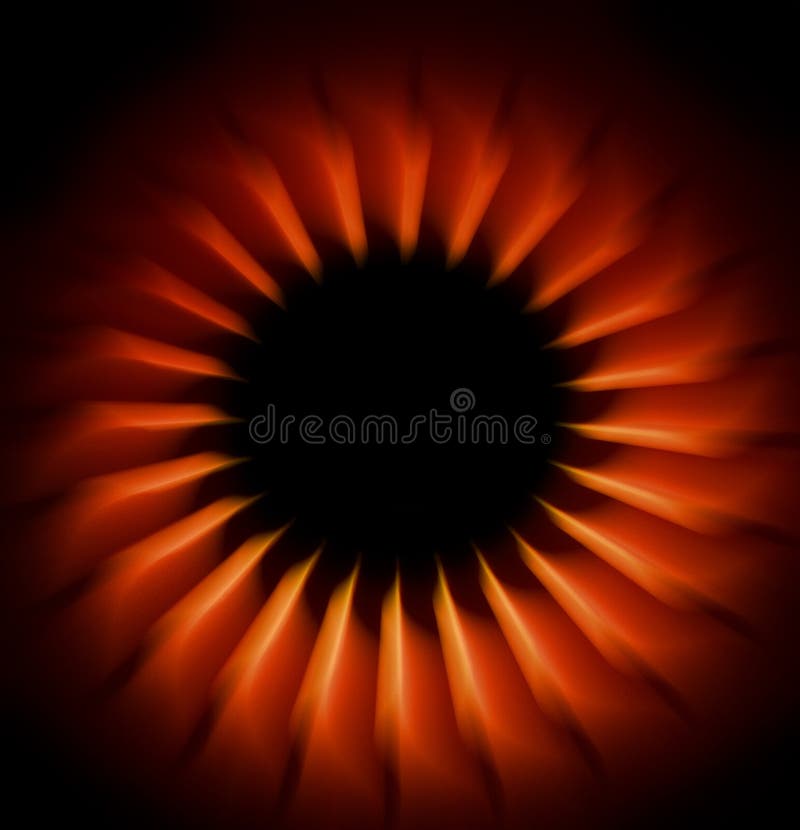 Red Sun with Led Light, Zoom Blur Stock Illustration - Illustration of ...