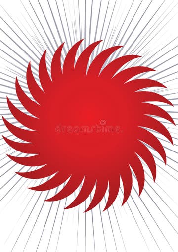 Red sun vector stock vector. Illustration of white, background - 7370176