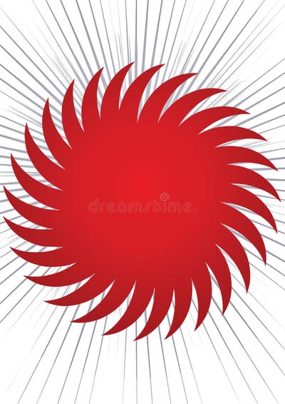 Red sun vector stock vector. Illustration of white, background - 7370176