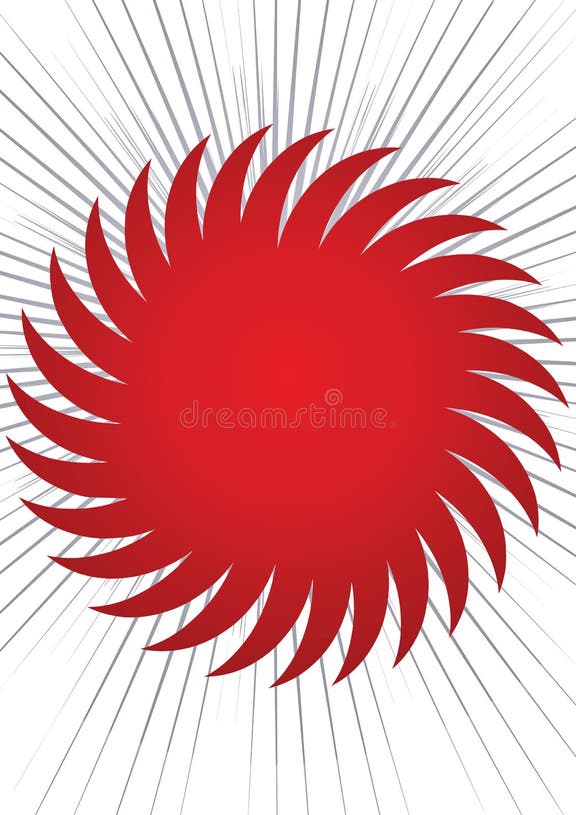Red sun vector stock vector. Illustration of white, background - 7370176