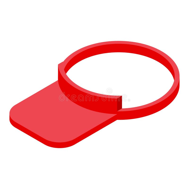 Red Sun Visor Cap Presenting Branding Template Stock Illustration ...