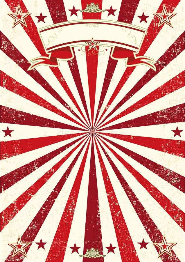 Circus vintage red poster stock vector. Illustration of circus - 58177620