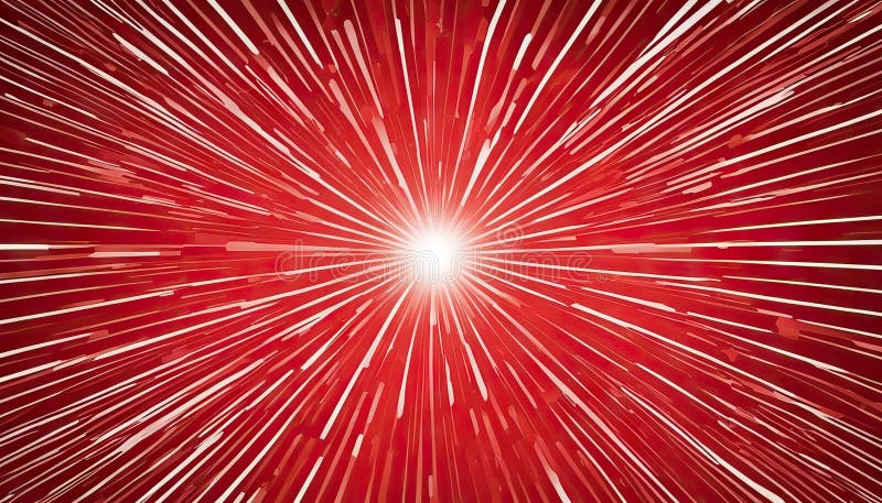 Red Sunburst Background Retro Background with Sun Beam Comic Rays Red ...