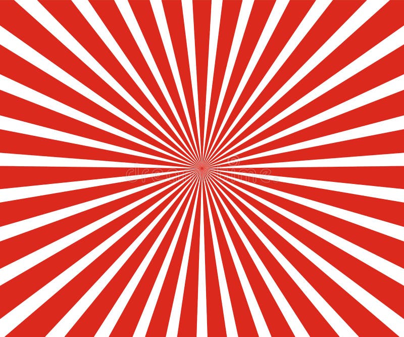 Red Sunburst Pattern Background. Rays. Radial. Summer Banner Stock ...