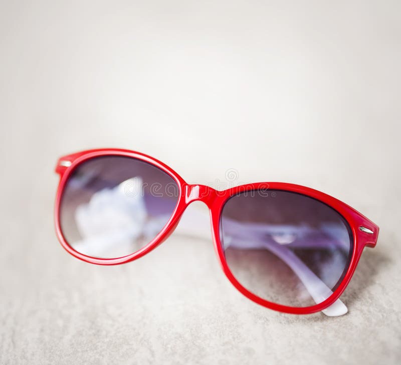 Red sunglasses stock image. Image of stone, protection - 32049441