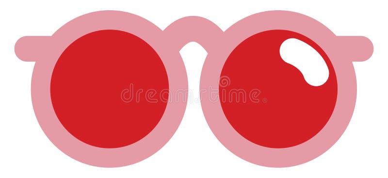 Red sunglasses, icon stock vector. Illustration of graphic - 258923064