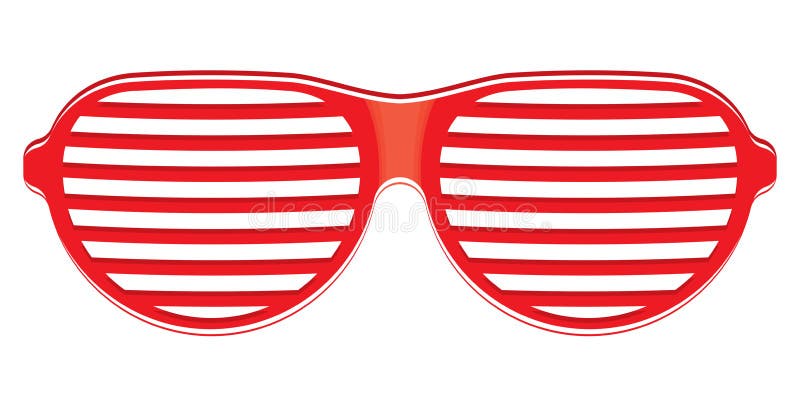 Red Sunglasses Isolated on White Background Stock Vector - Illustration ...