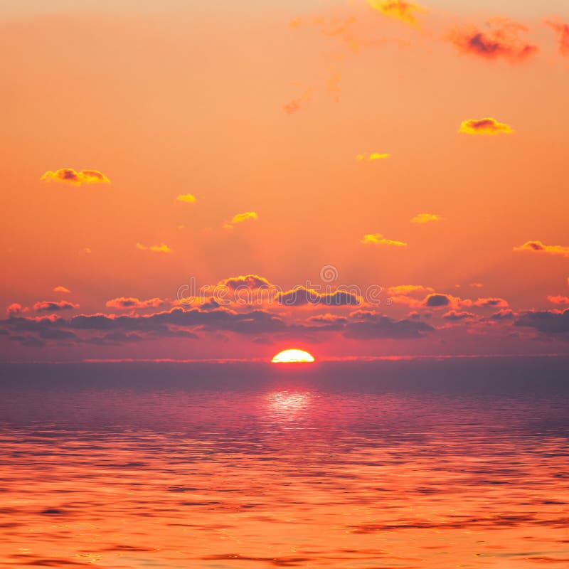Red sunrise stock image. Image of horizon, sundown, ocean - 22967871