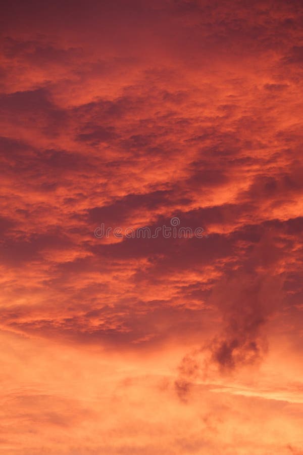 Red sunrise cloudscape stock photo. Image of color, aerial - 98655768