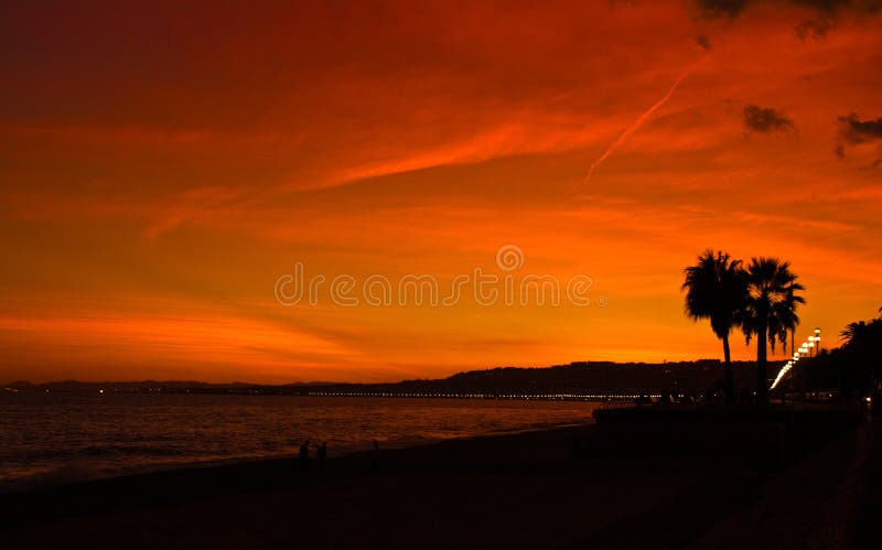 Red sunset stock image. Image of cloud, outdoor, landscape - 12868785