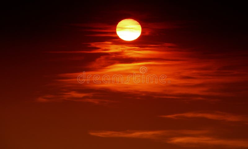 Red sunset stock image. Image of yellow, beauty, sphere - 14105845