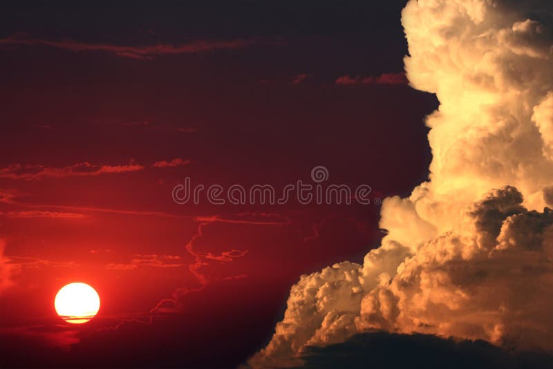 Red sunset stock image. Image of sunset, summer, spectacular - 22596623