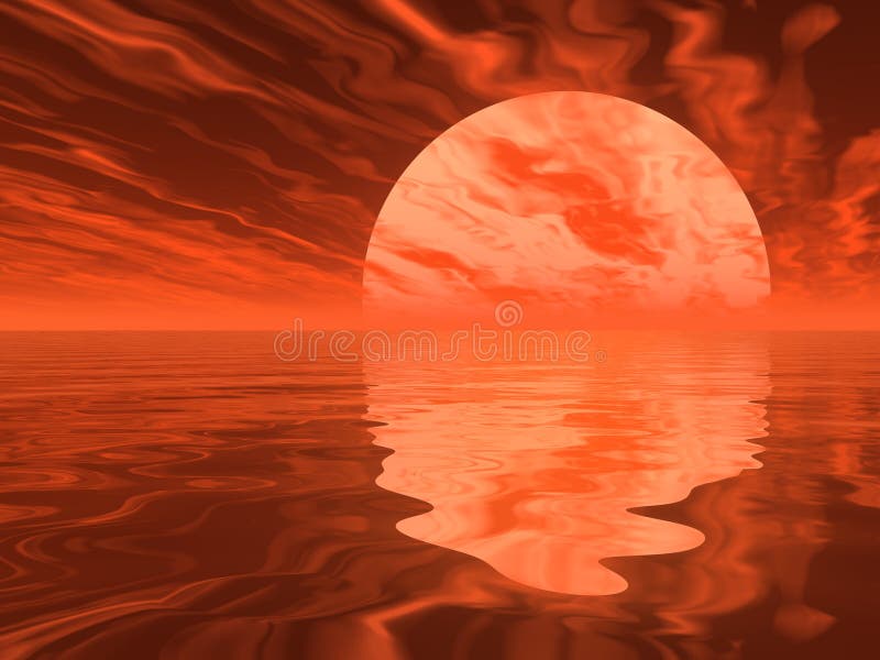Red Sunset Picture. Image: 3789317