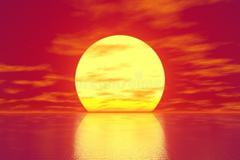 Red sunset stock illustration. Illustration of beauty - 42301084