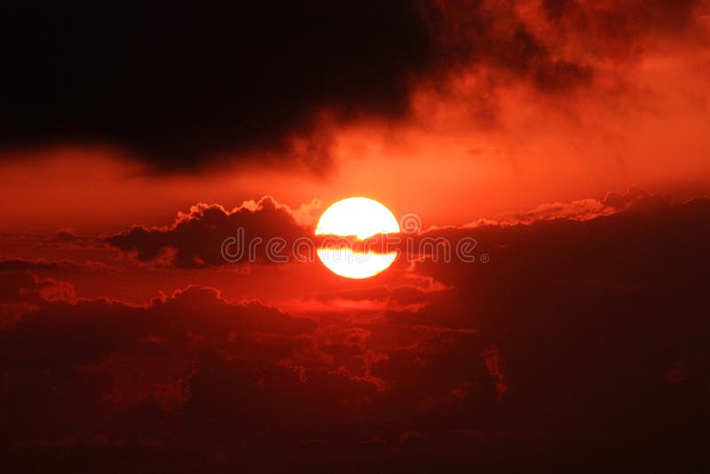 Red sunset stock photo. Image of clouds, autumn, space - 61831076