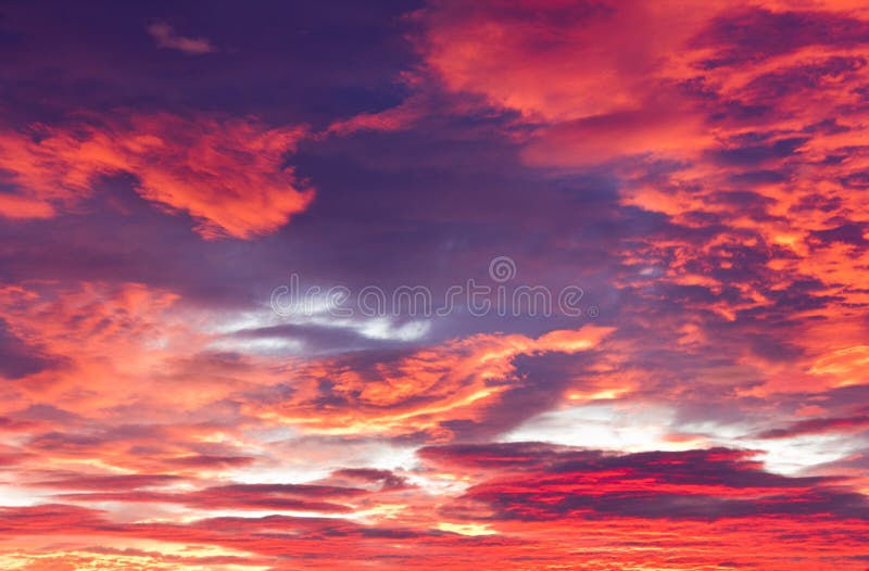 Red clouds sunset stock photo. Image of heat, nature - 10910060